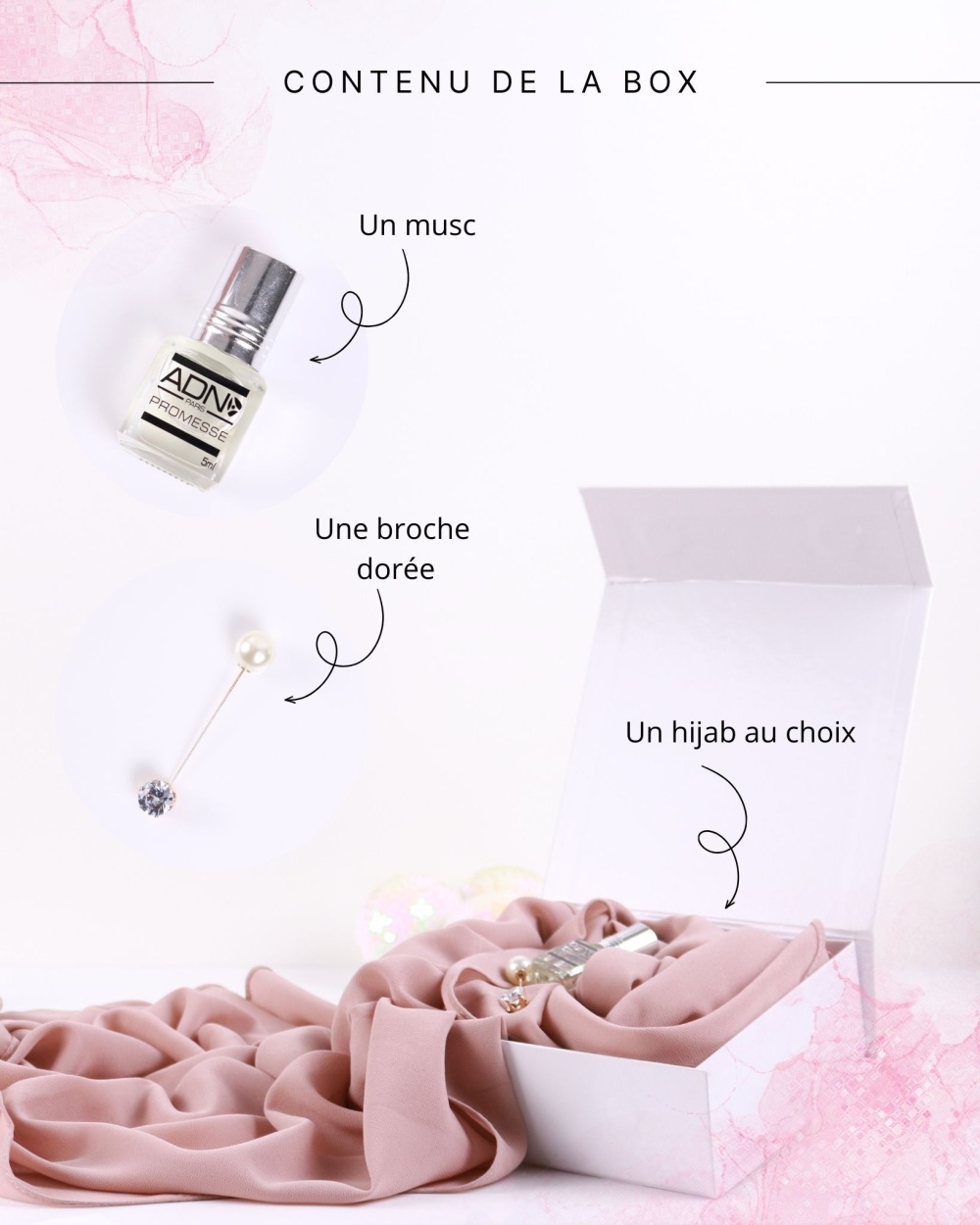 MIMIBOXIE : Hijab Box + Musk + Brooch