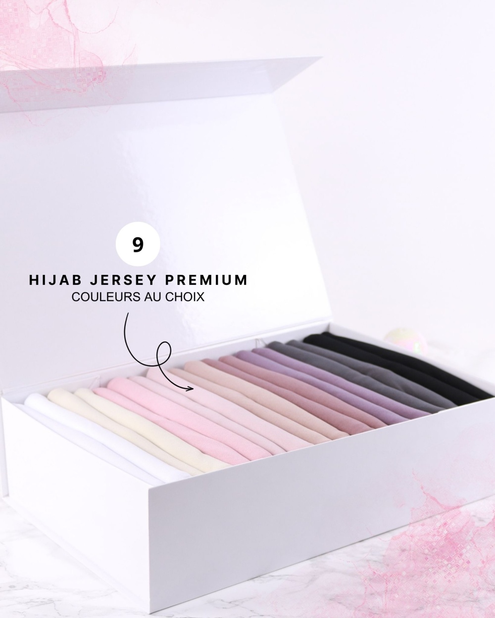 SuperBox - 9 Jersey Premium Lycra Hijabs