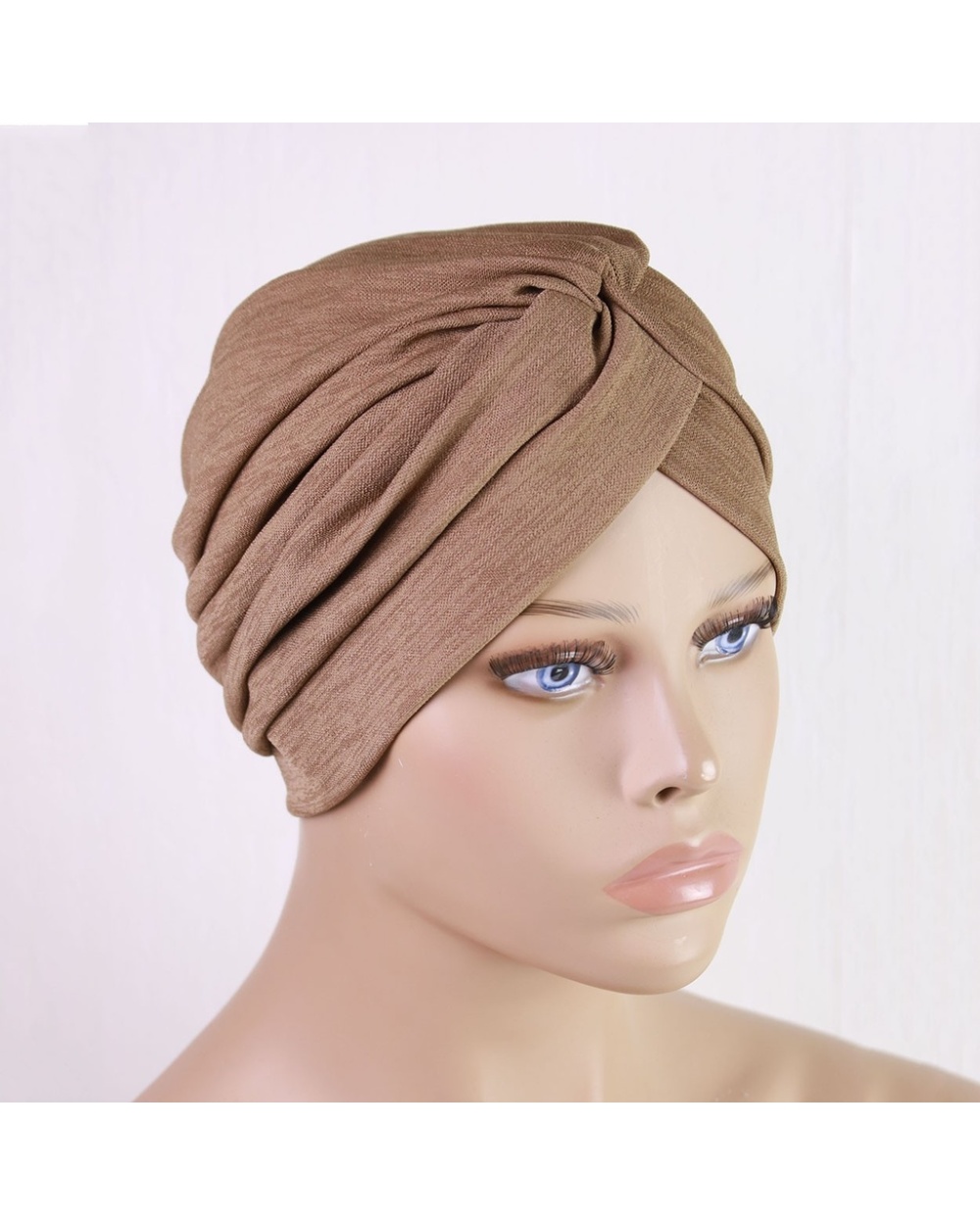 Turban à enfiler pour l'hiver 2 brun