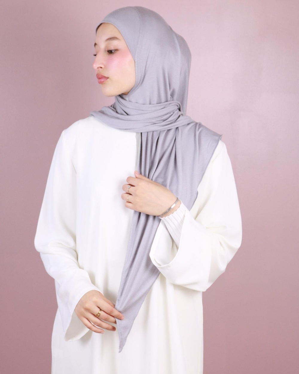 Zippered Instant Jersey Hijab Without Pins